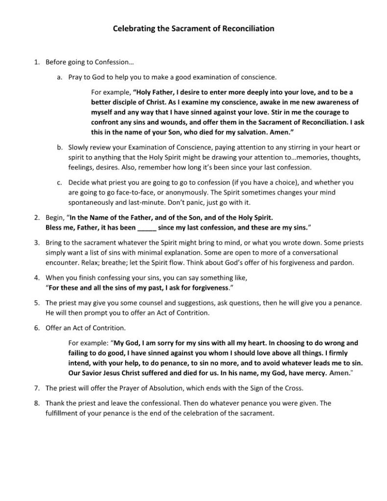 Tips for Confession - Holy Trinity Columbia